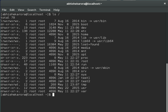 List Files And Directories Using Ls Command